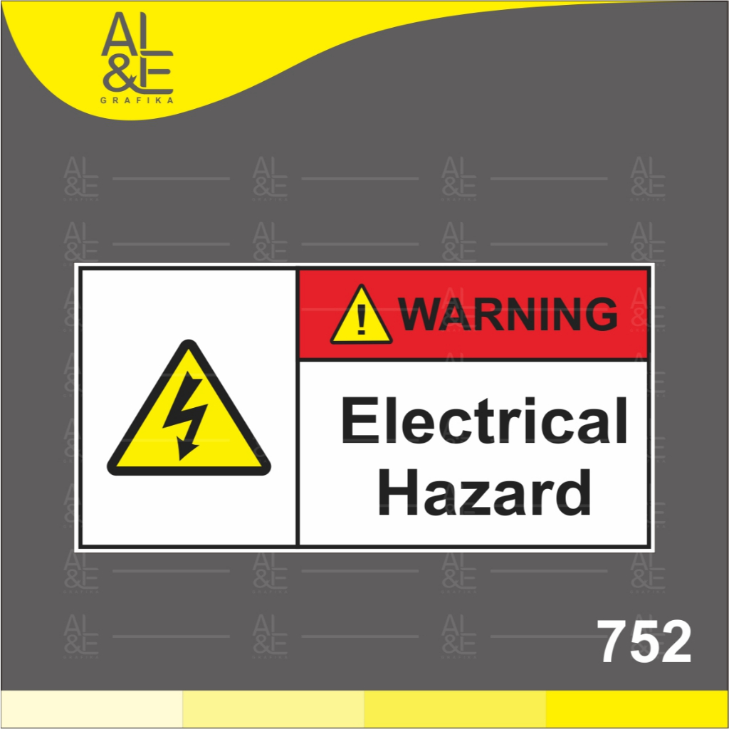Jual 752 - Stiker Electrical Hazard, Sticker Vinyl, Premium dan Tahan ...