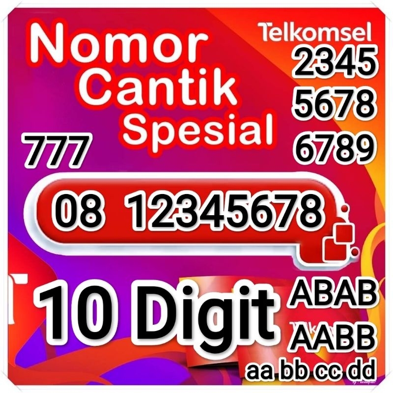 Jual Kartu Perdana SIMPATI 10 Digit Nomor Cantik 10 Angka Kartu Perdana Prepaid Sim Card ...
