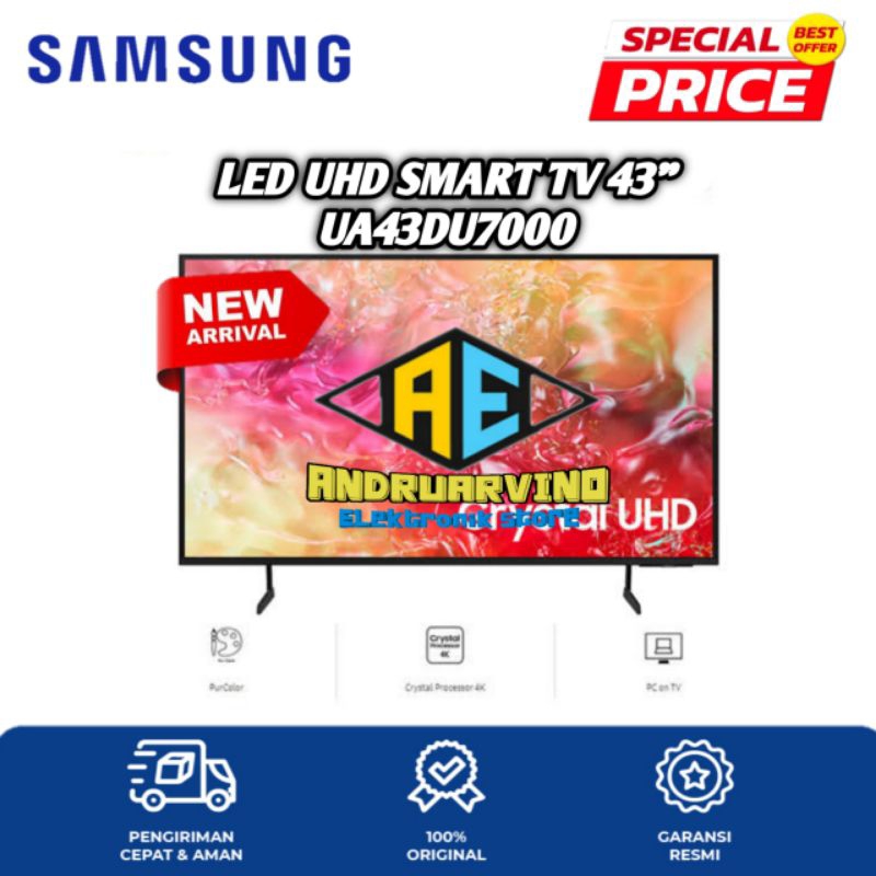 Jual SAMSUNG LED TV 43 INCH UA43DU7000 UHD 4K SMART TV GARANSI RESMI ...