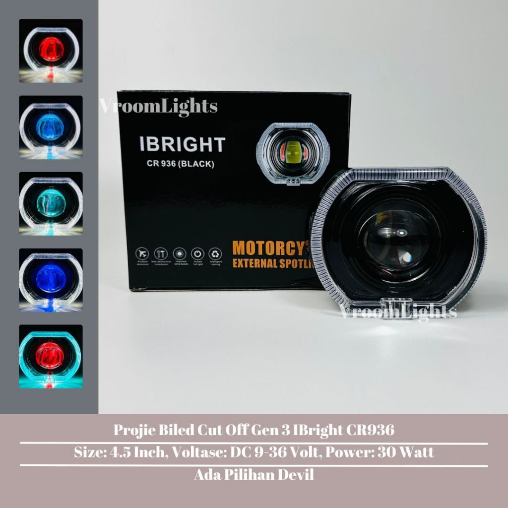 Jual IBRIGHT Tipe CR936 Projie Biled 4.5 Inch Gen 3 Cahaya Cut Off Body Lebih Tipis | Shopee ...