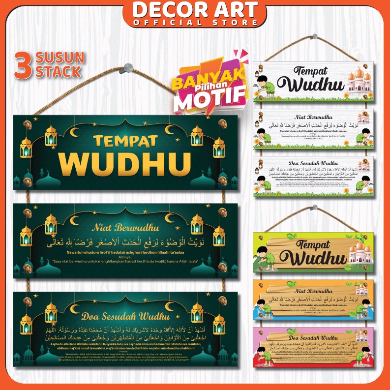 Jual FANTASTIS DecorArt 3x3 Cm Dekorasi 3 Susun Hiasan Dinding Tempat ...