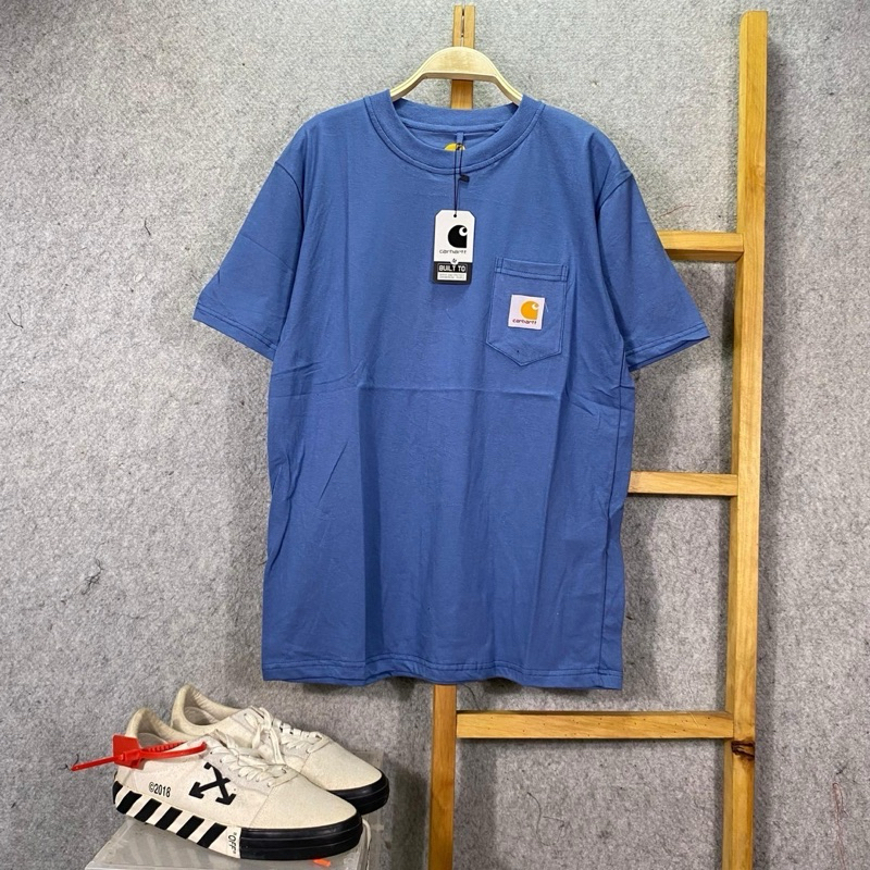 Jual KAOS CARHARTT POCKET LOGO BIRU FULL TAG LABEL | Shopee Indonesia