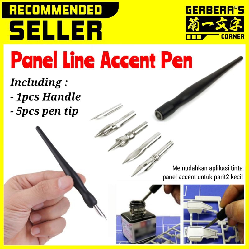 Jual Panel Line Accent Color Pen Weathering Color Pen Pena Lining ...
