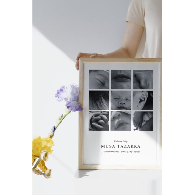 Jual Baby 2D Newborn Frame | Bingkai Foto Biodata Bayi Newborn | Shopee ...