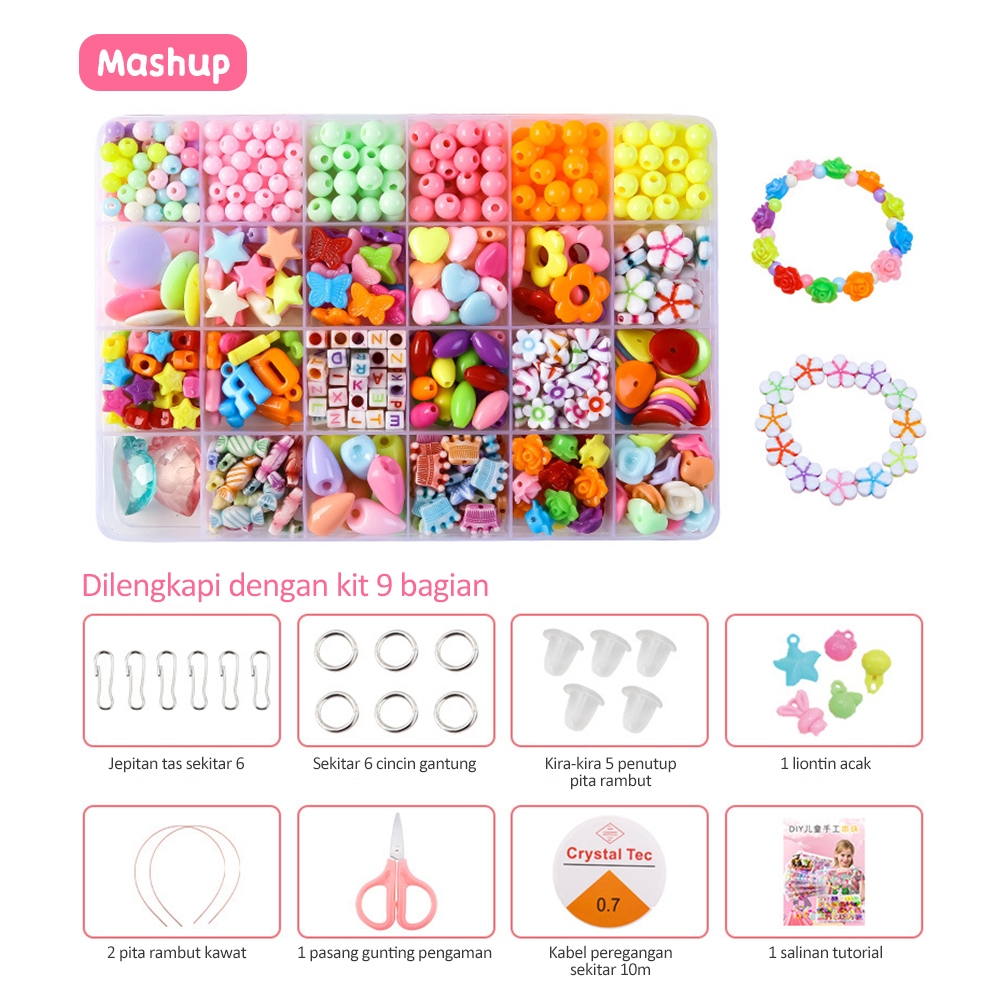 Jual Kyopta Beaded set kotak manik meronce Mainan edukasi kreatifitas ...