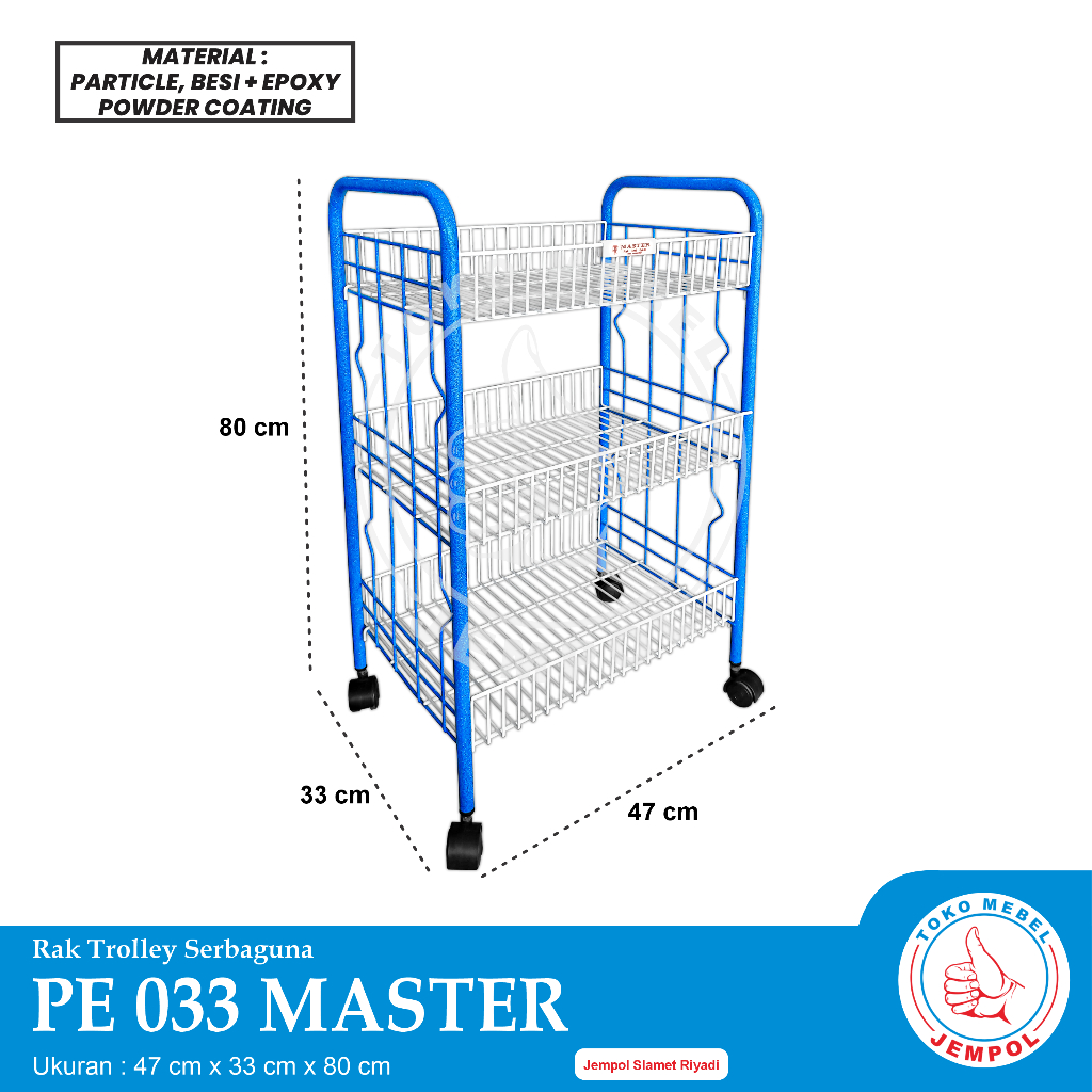 Jual Rak Salon PE 033 MASTER/Rak Troli Kamar Mandi/Rak Kamar Tidur/Rak ...