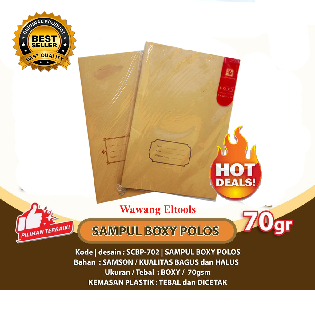 Jual Sampul Buku Coklat Polos Ukuran Boxy SILVER HOUSE /ALFA PREMIUM ...