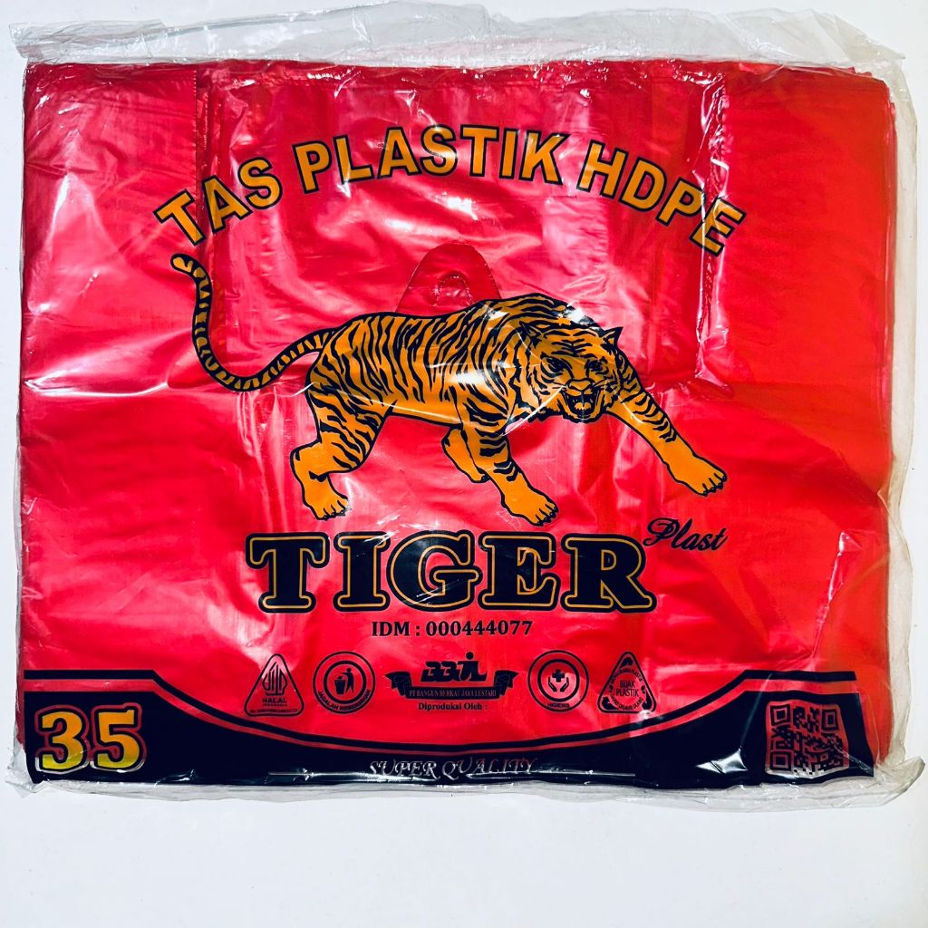 Jual Kantong Plastik Tiger HD Merah 35 dan 40 Per Pack | Shopee Indonesia