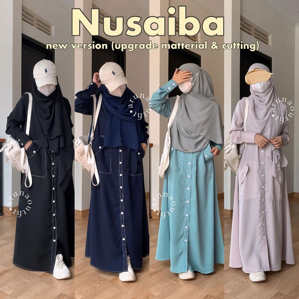Jual NUSAIBA ABAYA BY ARUNAOUTFIT | Shopee Indonesia
