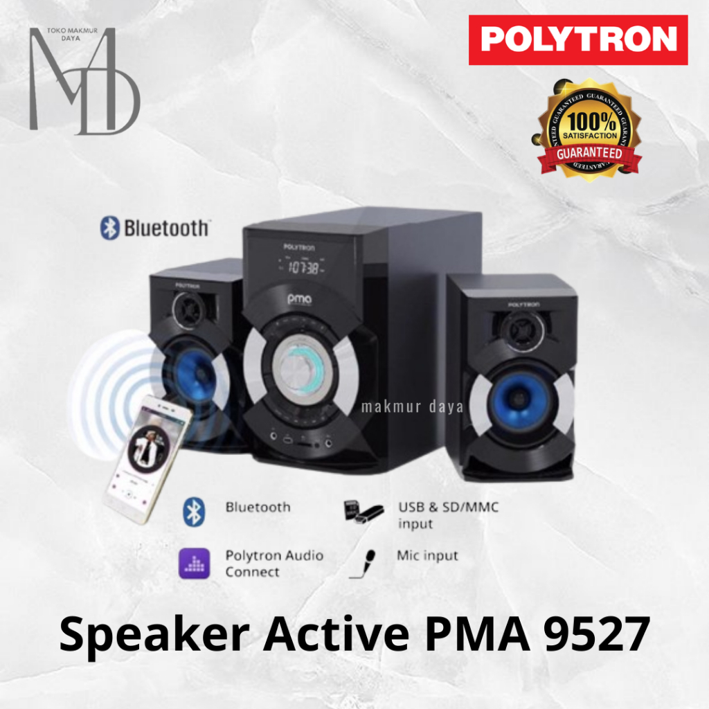 Jual Polytron Speaker Active PMA 9527 / PMA9527 / PMA-9527 Multimedia Super Bass | Shopee Indonesia