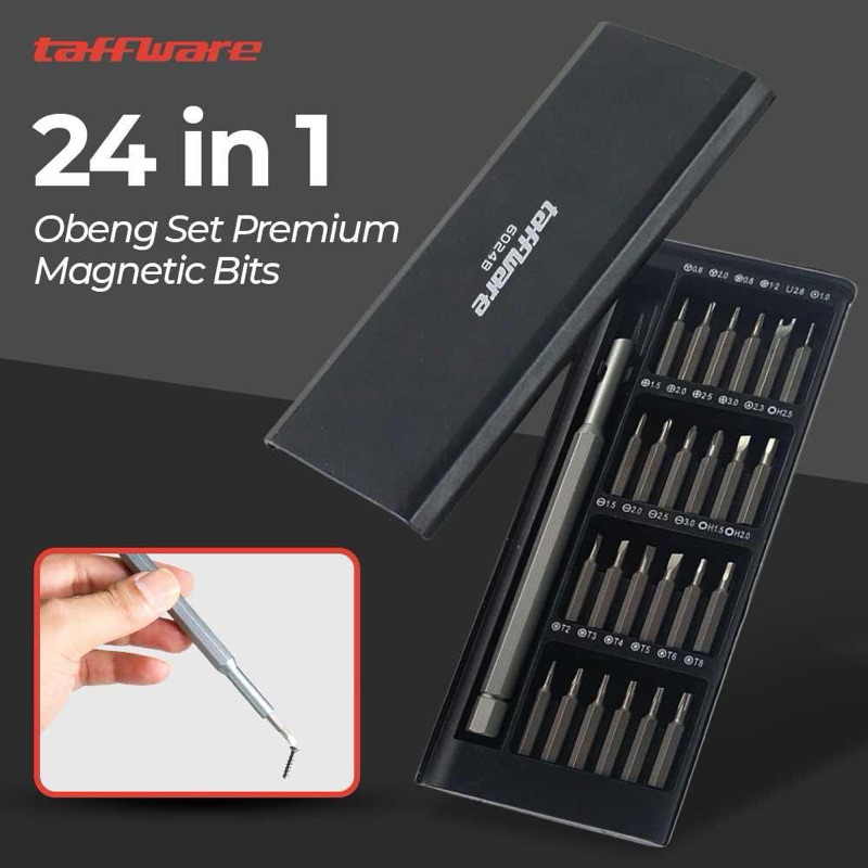 Jual Obeng Set Magnetic Premium 24 in 1 Precision Screwdriver Bits 6024 ...