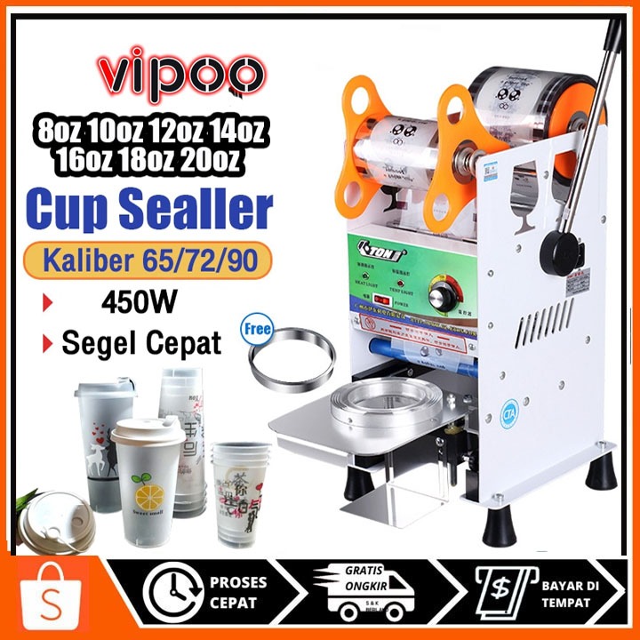 Jual Reaim Mesin Cup Sealer Semua Ukuran Cup 10 - 20Oz Mesin Press ...