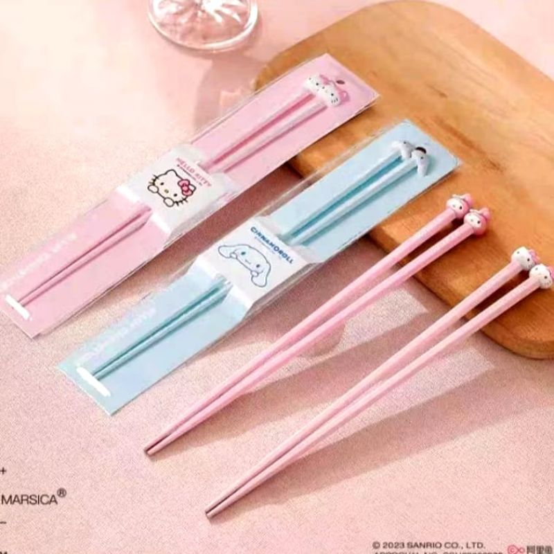Jual SANRIO ORIGINAL Chopstik Sumpit Kepala Karakter Hello Kitty Sumpit ...