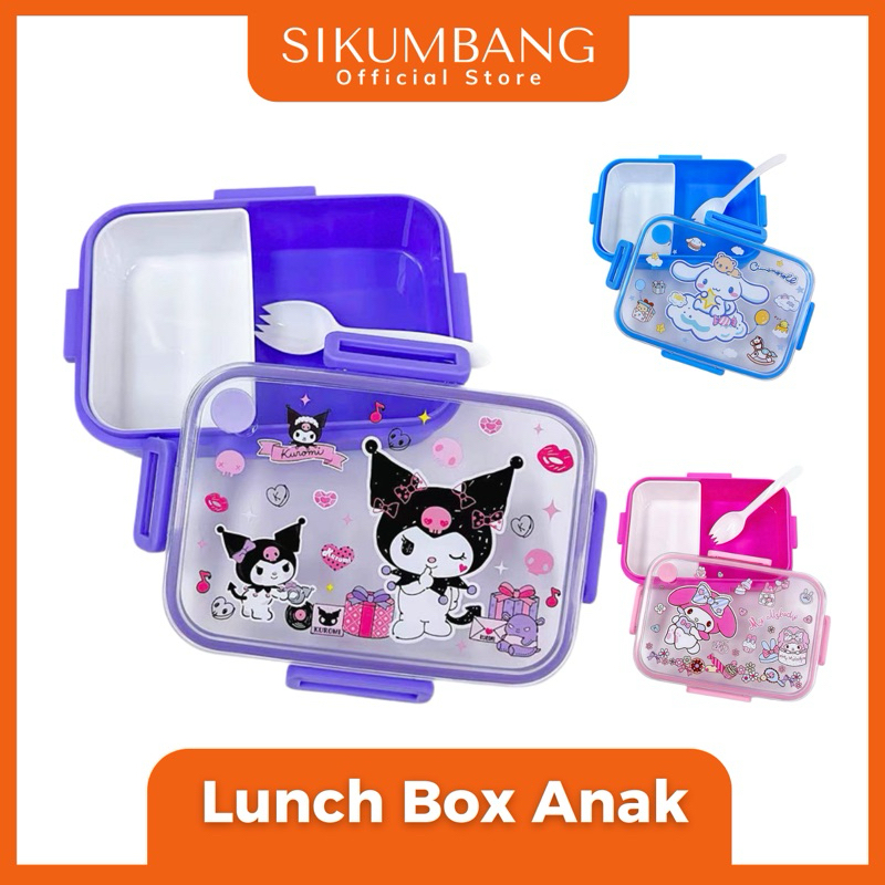 Jual SIKUMBANG Lunch Box 6020 Kotak Makan Anak Karakter Sanrio Kapasitas 1200 ml 2 Sekat Free ...