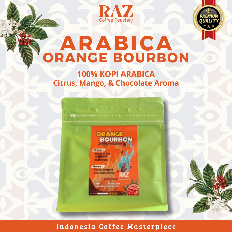 Jual Arabica Orange Bourbon Natural - Kopi Arabica - 200 gr - RAZ ...