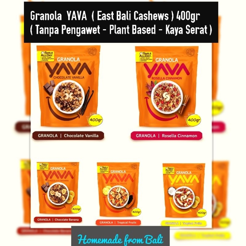 Jual YAVA Granola ( East Bali Cashews ) 400gr | Shopee Indonesia