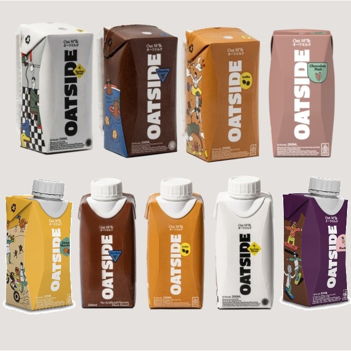 Jual Oatside Mini 200ml Straw/Cap per ctn isi 24pcs - All Varian [GOJEK ...