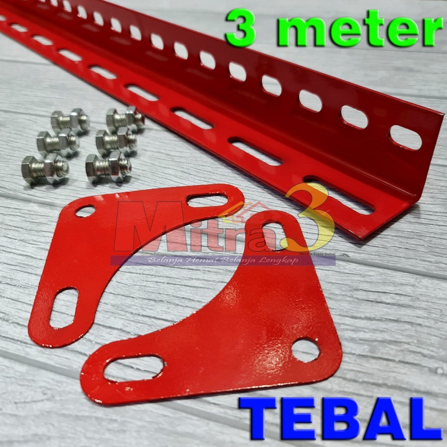 Jual Siku Lubang Rak Besi Susun Serbaguna TEBAL / Siku Lobang Plat ...