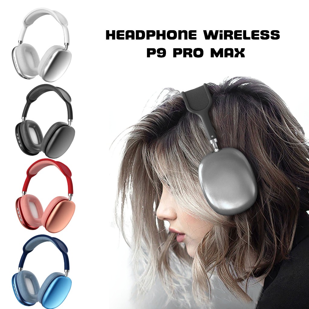 Jual P9 Pro Max Headphone Bluetooth Nirkabel dengan Mikrofon Headset ...