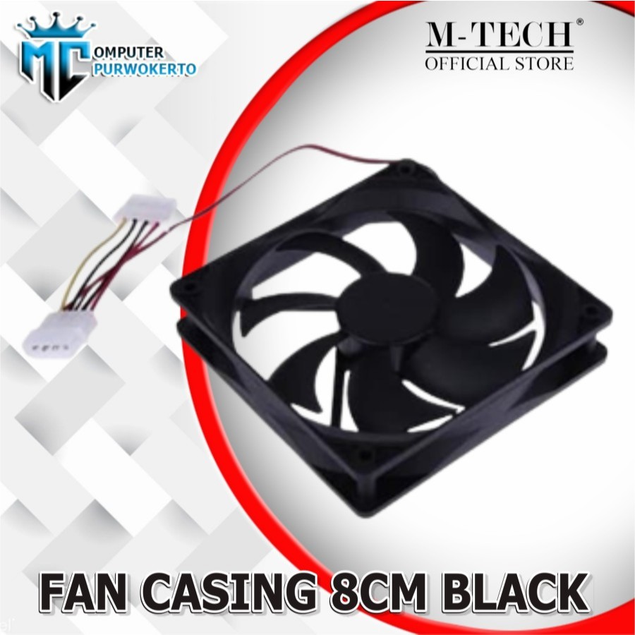 Jual FAN CASE cpu 8cm mtech black | Shopee Indonesia