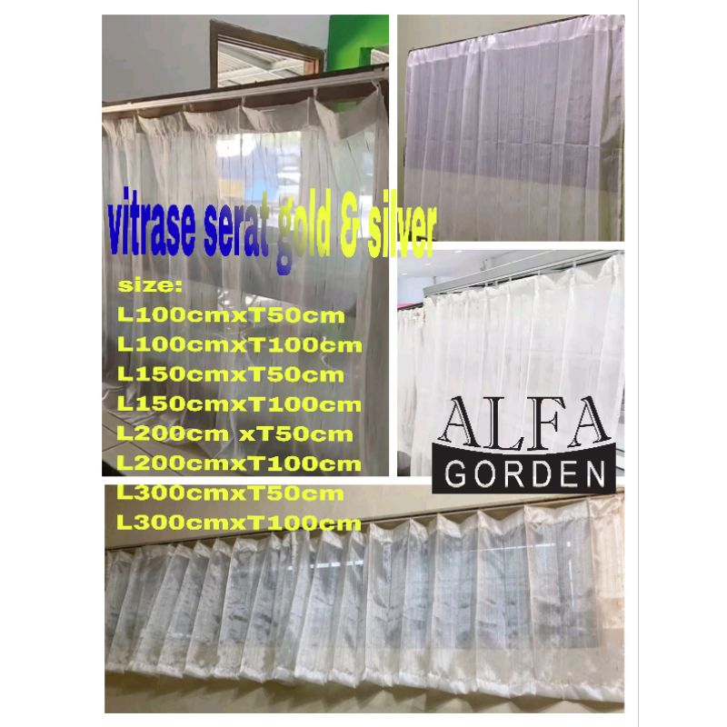 Jual vitrase jendela kamar pendek korden kecil transparan putih tirai ...