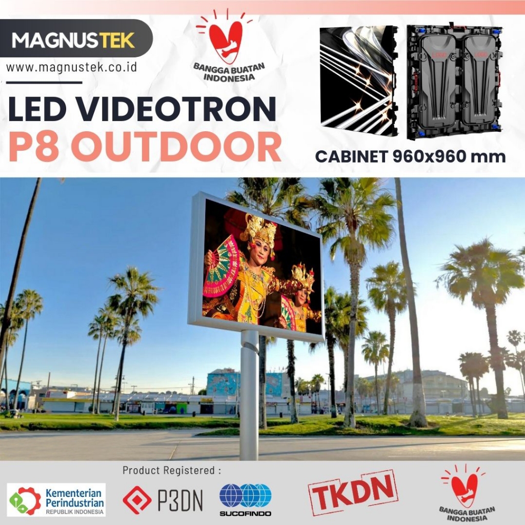 Jual MAGNUSTEK LED VIDEOTRON P8 OUTDOOR (96X96 CM) ADVERTISING DISPLAY ...