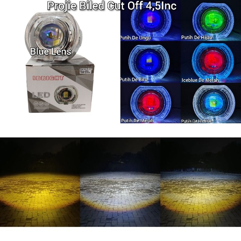 Jual Projie Biled Cut off 4,5inc Blue Lens 2 Cahaya utama Plus Devil dan Shroud - IBRIGHT D110 ...