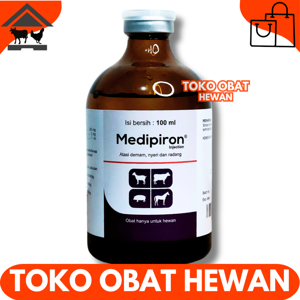 Jual MEDIPIRON 100ml - Obat Demam Nyeri dan Radang Pada Hewan Ternak ...