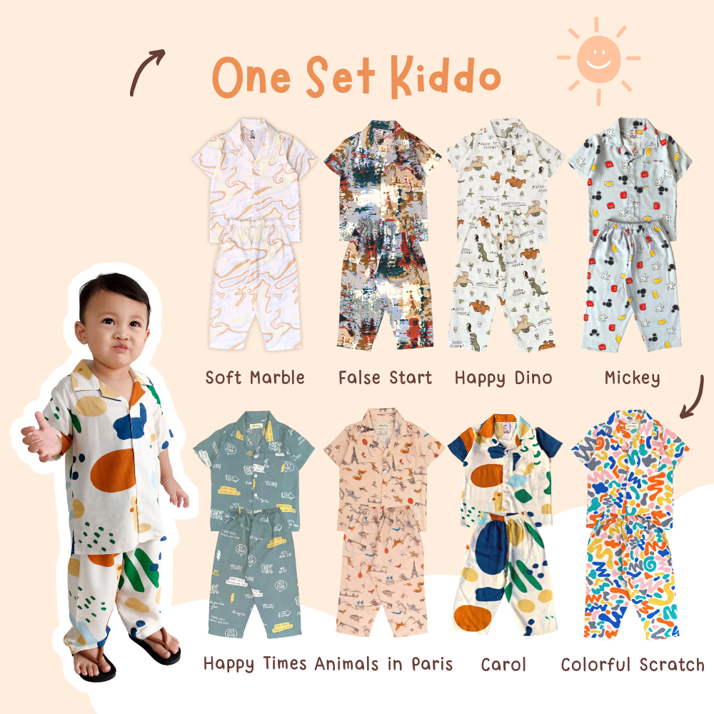 Jual Yobebee One Set Kiddo Setelan Rayon Anak Usia 2 3 4 6 8 10 Tahun ...