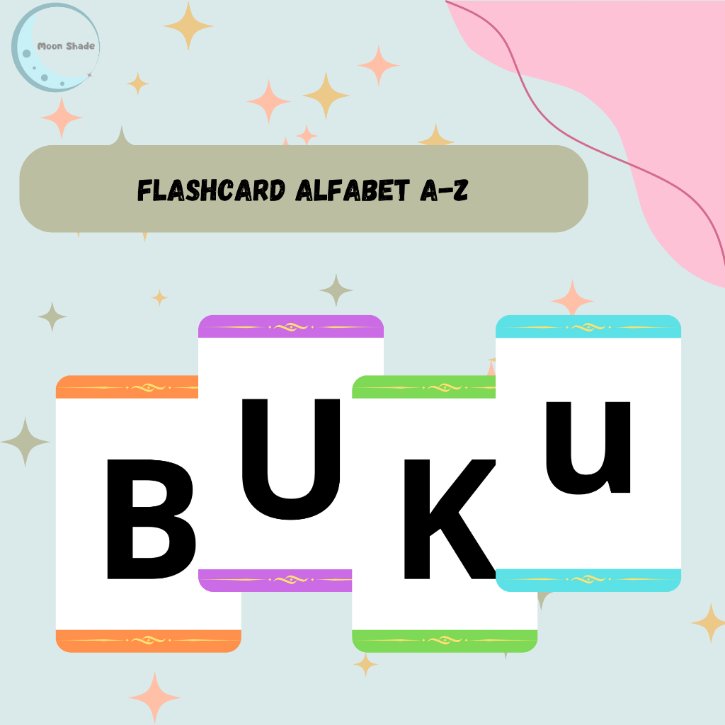 Jual FLASH CARD HURUF VERSI 2 KARTU BELAJAR ANAK (ISI 26 PCS + LAMINASI ...