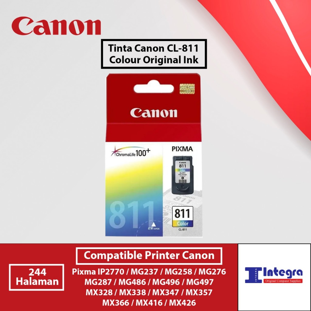 Jual Tinta Canon 811 Color (CL-811) Ink Cartridge Original Datascript Tinta Printer Canon IP2770 ...