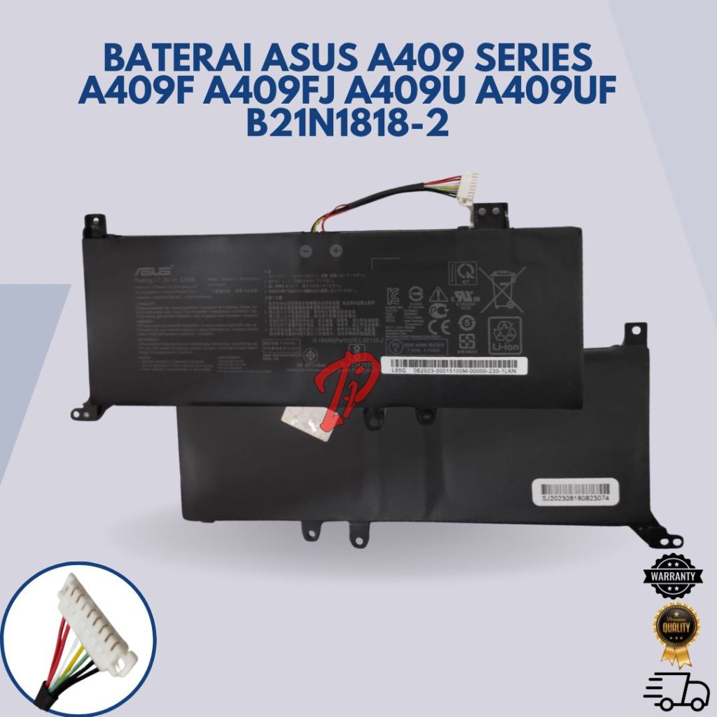 Jual Baterai Laptop Asus Vivobook A409-X409 Series ORIGINAL B21N1818 | Shopee Indonesia