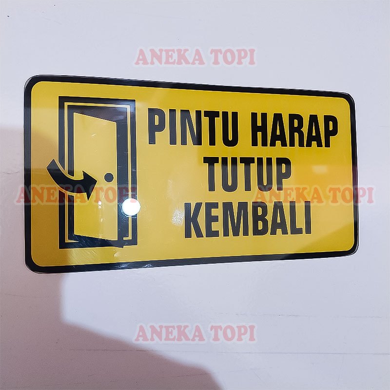 Jual Papan Tulisan Pintu Harap Tutup Kembali Papan Tempel Pintu Harap Tutup Kembali - Aneka Topi ...
