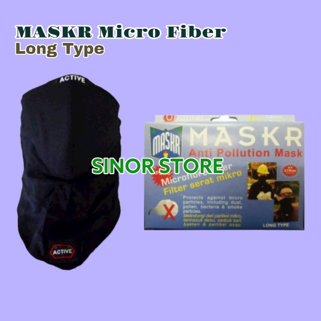 Jual ORIGINAL Masker Fiber MASKR Panjang Long Anti Asap Debu Motor ...