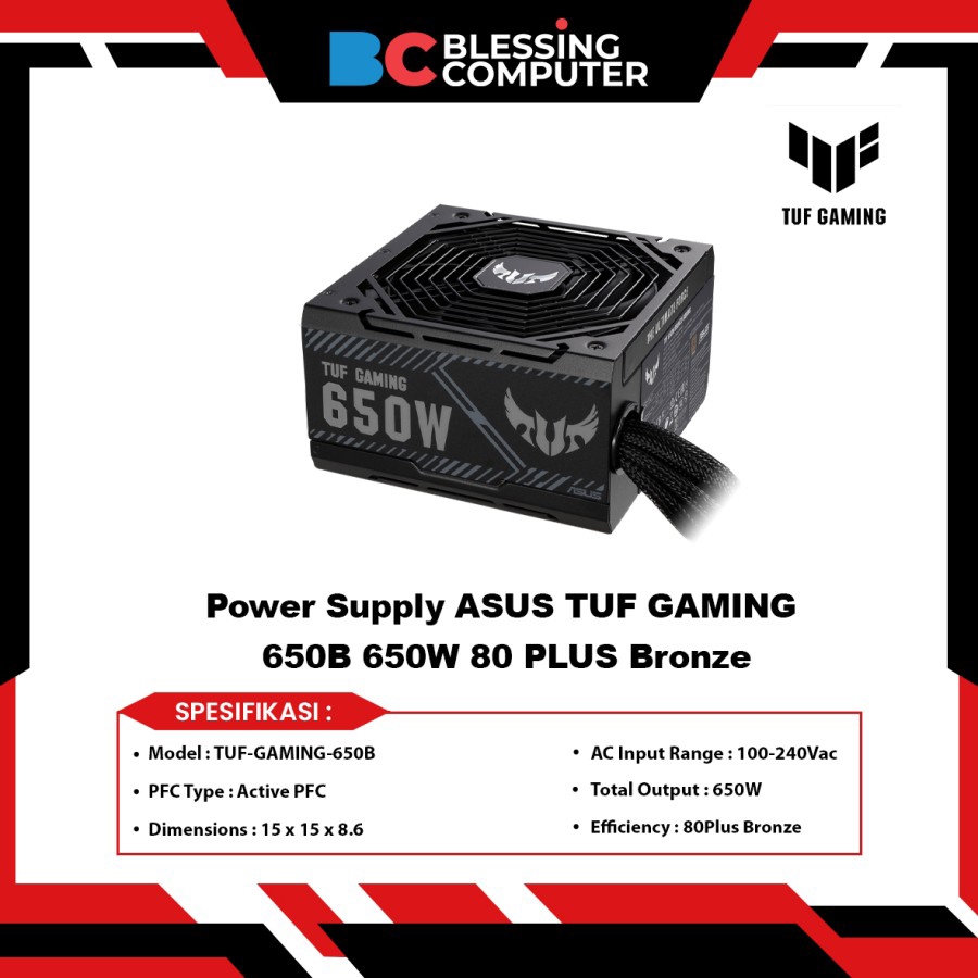 Jual ASUS TUF GAMING 650B 650W 80 PLUS Bronze 90Y00D1-B0NA00 Power Supply | Shopee Indonesia