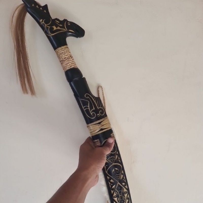 Jual Mandau jimpol lengkung baja Hitam asli dayak kalimantan | Shopee ...