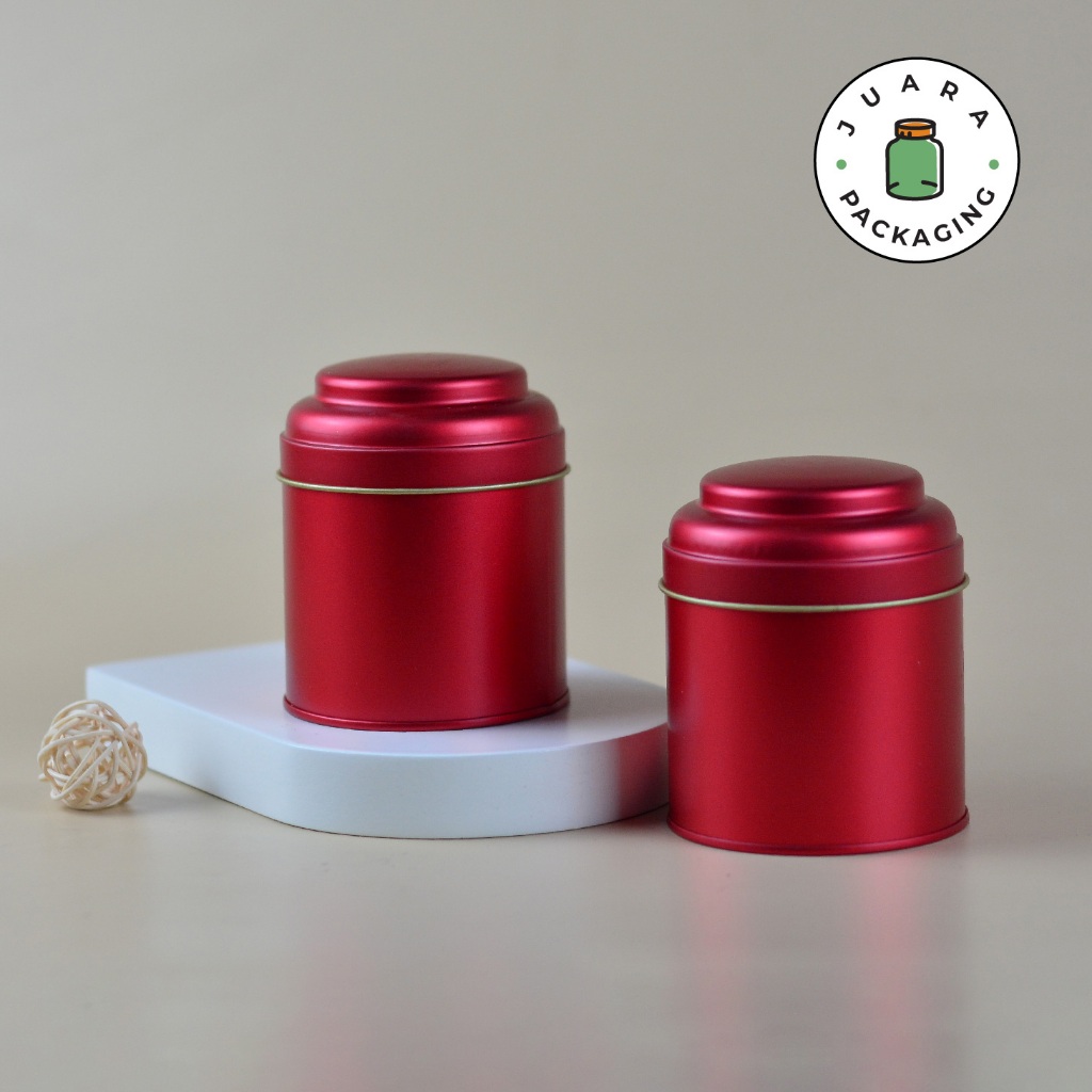 Jual Wadah Teh Kopi Warna Merah dengan Tutup Jamur – Jar Toples ...