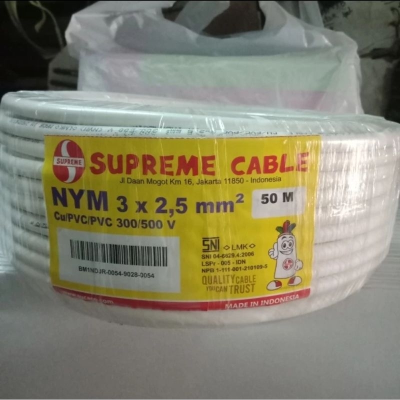 Jual KABEL SUPREME NYM 3X2.5 50M (kawat) | Shopee Indonesia