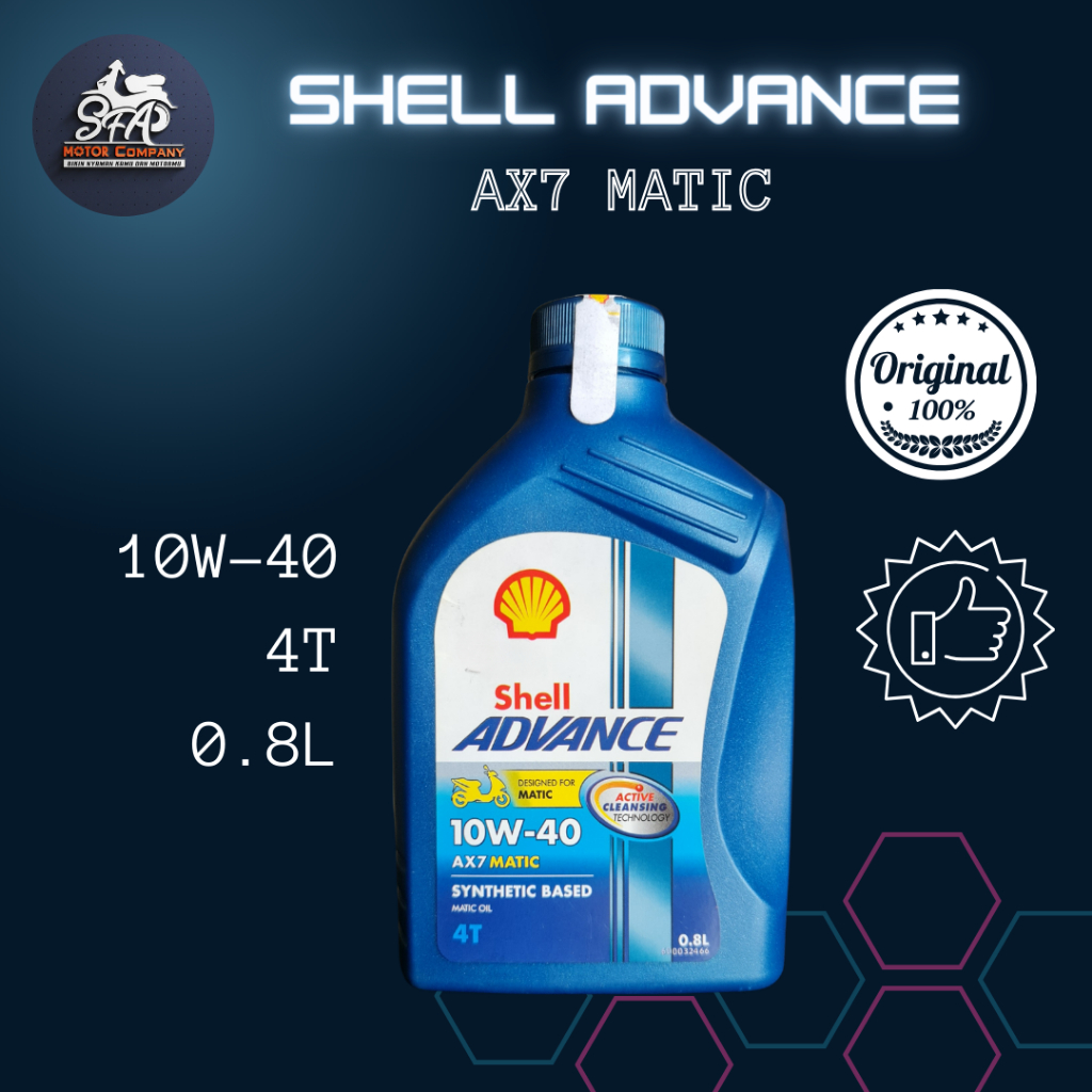 Jual Oli Motor Shell Advance Matic AX7 10W-40 (800ml) | Shopee Indonesia