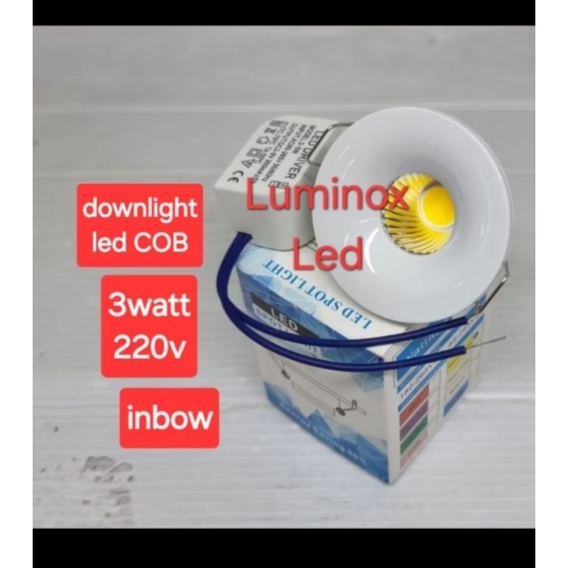 Jual lampu led lemari partisi 3watt 3w / downlight led 3 watt 3 w 6000k ...