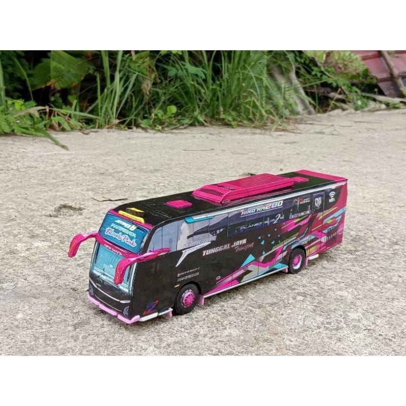 Jual MINIATUR BUS BLACK PINK JET BUS 5 NEW LIVERY 1/50 | Shopee Indonesia
