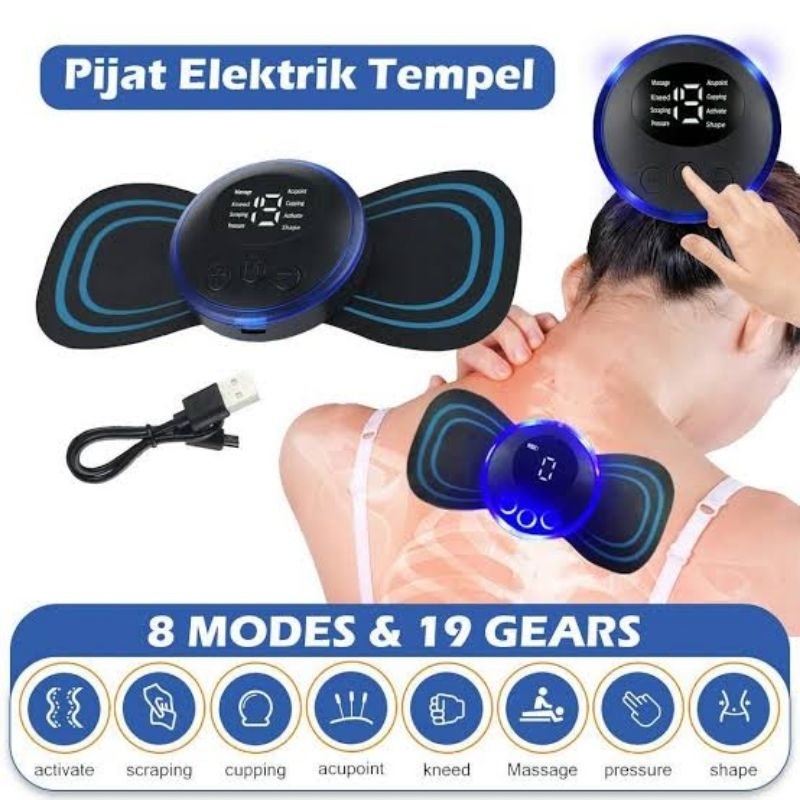 Jual Alat Pijat Elektrik Tempel Terapi Leher EMS Electric Massager ...