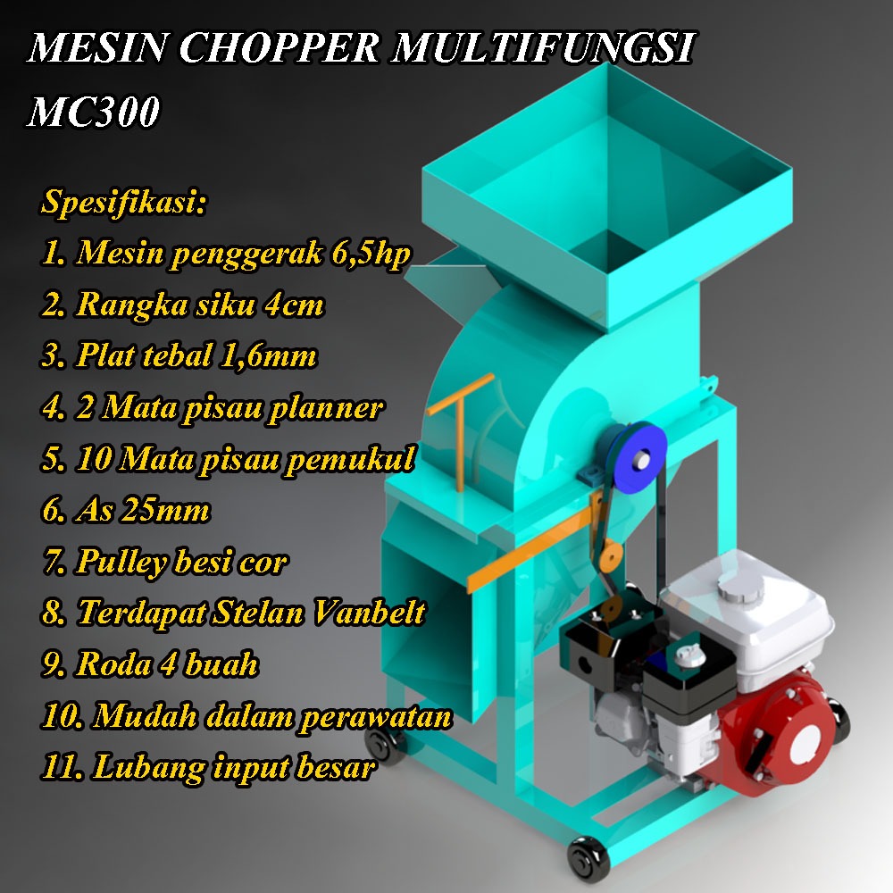 Jual Mesin Chopper Cacah Rumput Multifungsi MC300 | Shopee Indonesia