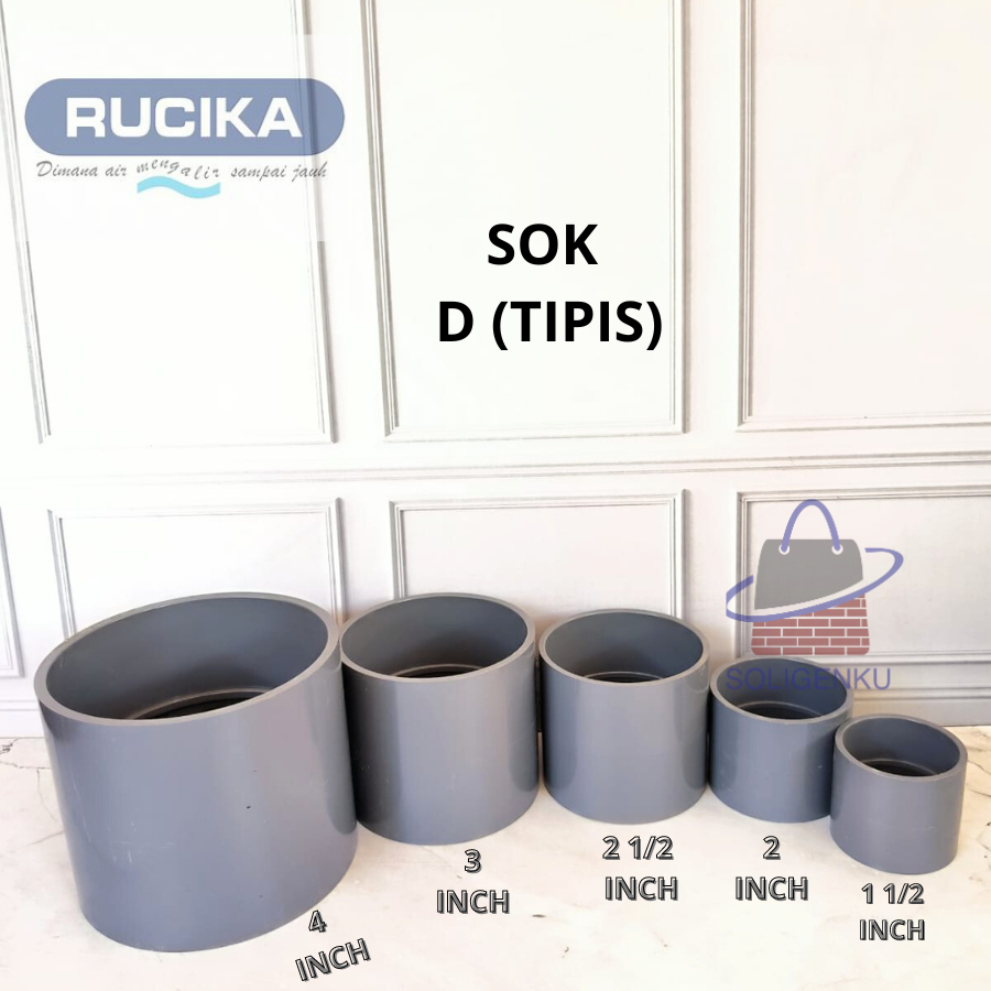 Jual Socket D Rucika/Sok 4 inch Pvc/Sock Pipa Polos Sambungan Pipa ...