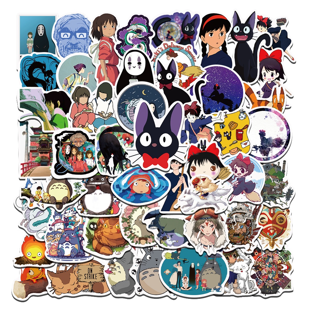 Jual [50PCS]HOT Stiker Anime Pack Stiker Kartun Hayao Miyazaki Spirited ...