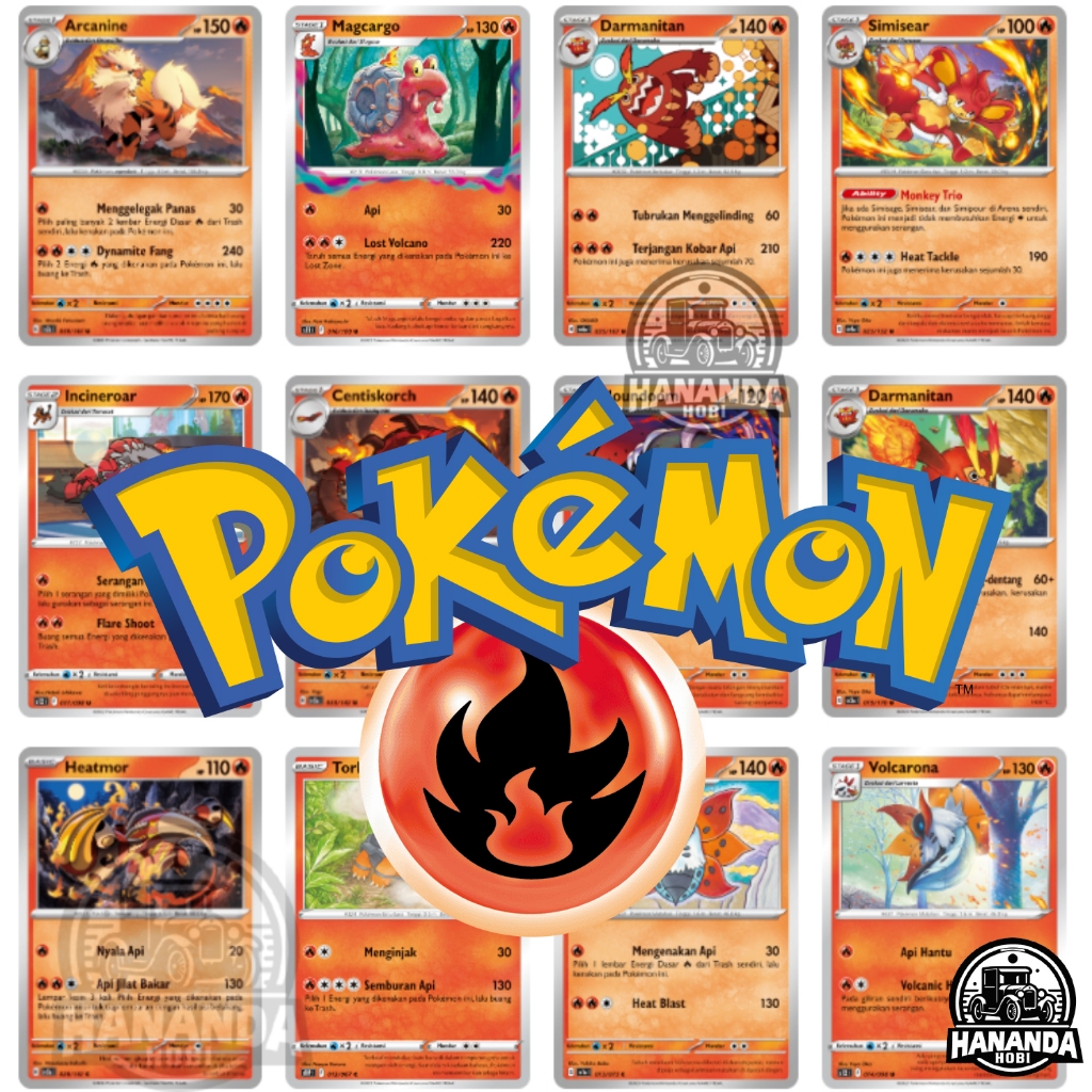 Jual Kartu Pokemon API ( FIRE ) TCG Indonesia [ RANDOM ] | Shopee Indonesia