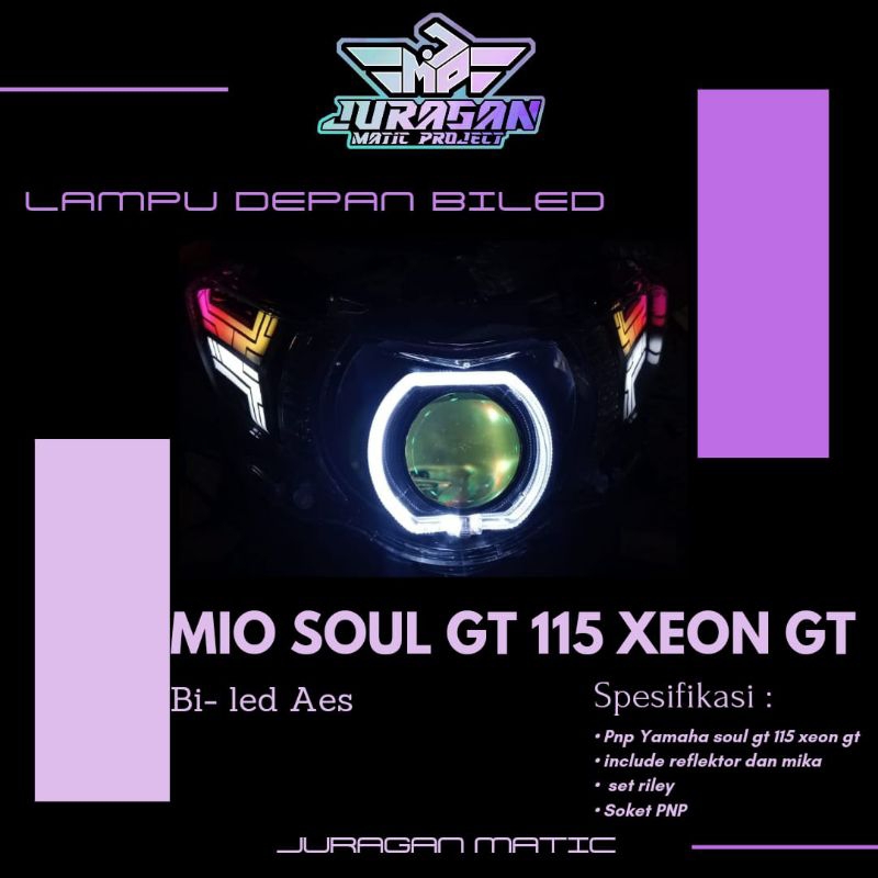 Jual lampu depan custom biled lazy blok soul GT 115 Xeon GT 125 pnp rgb ...