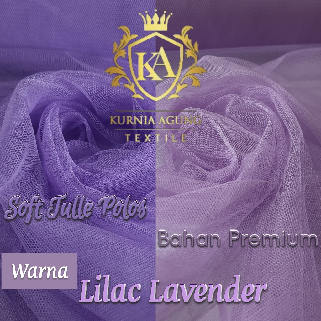 Jual Kain Tile Halus Lembut/ Soft Tulle Polos warna Lilac Lavender ...