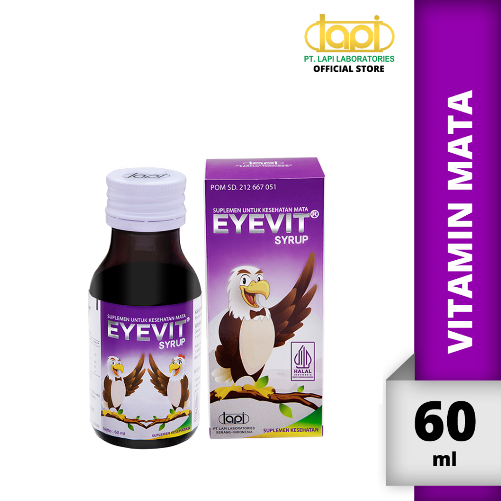 Jual EYEVIT Syrup - Botol isi 60ml - Suplemen Kesehatan Mata | Shopee ...