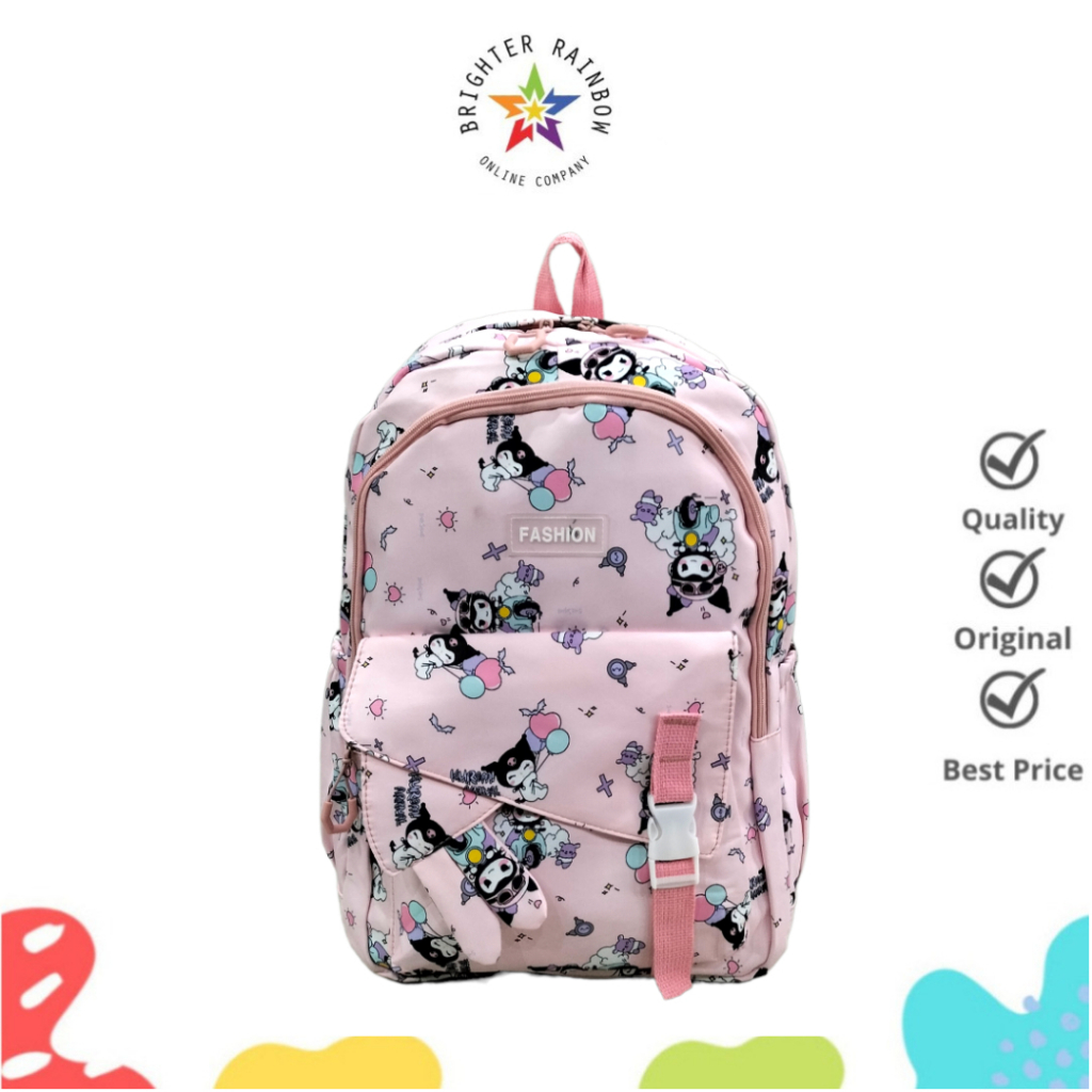 Jual TAS SEKOLAH KOREA 8601 RANSEL ANAK SEKOLAH SD GAMBAR KUROMI | Shopee Indonesia